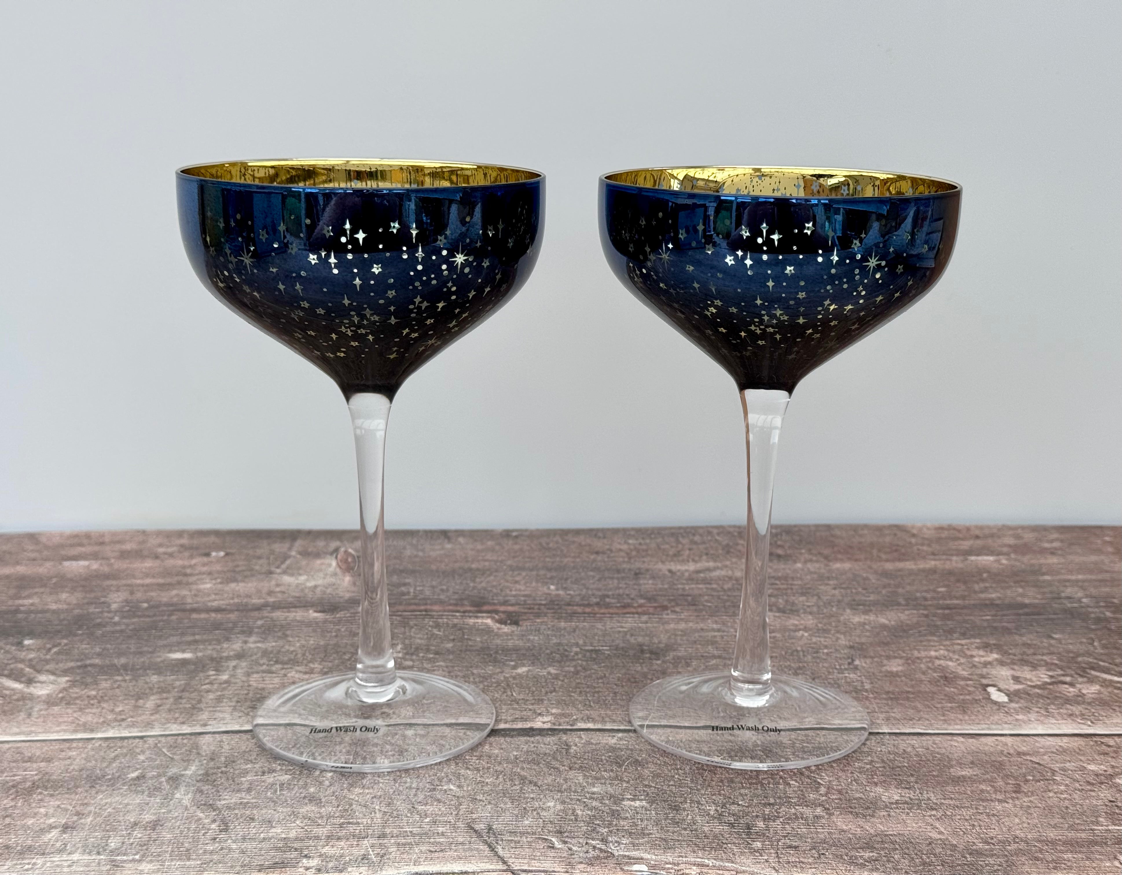 2 Galaxy Champagnecocktail Saucer Glasses Hampton Homeware