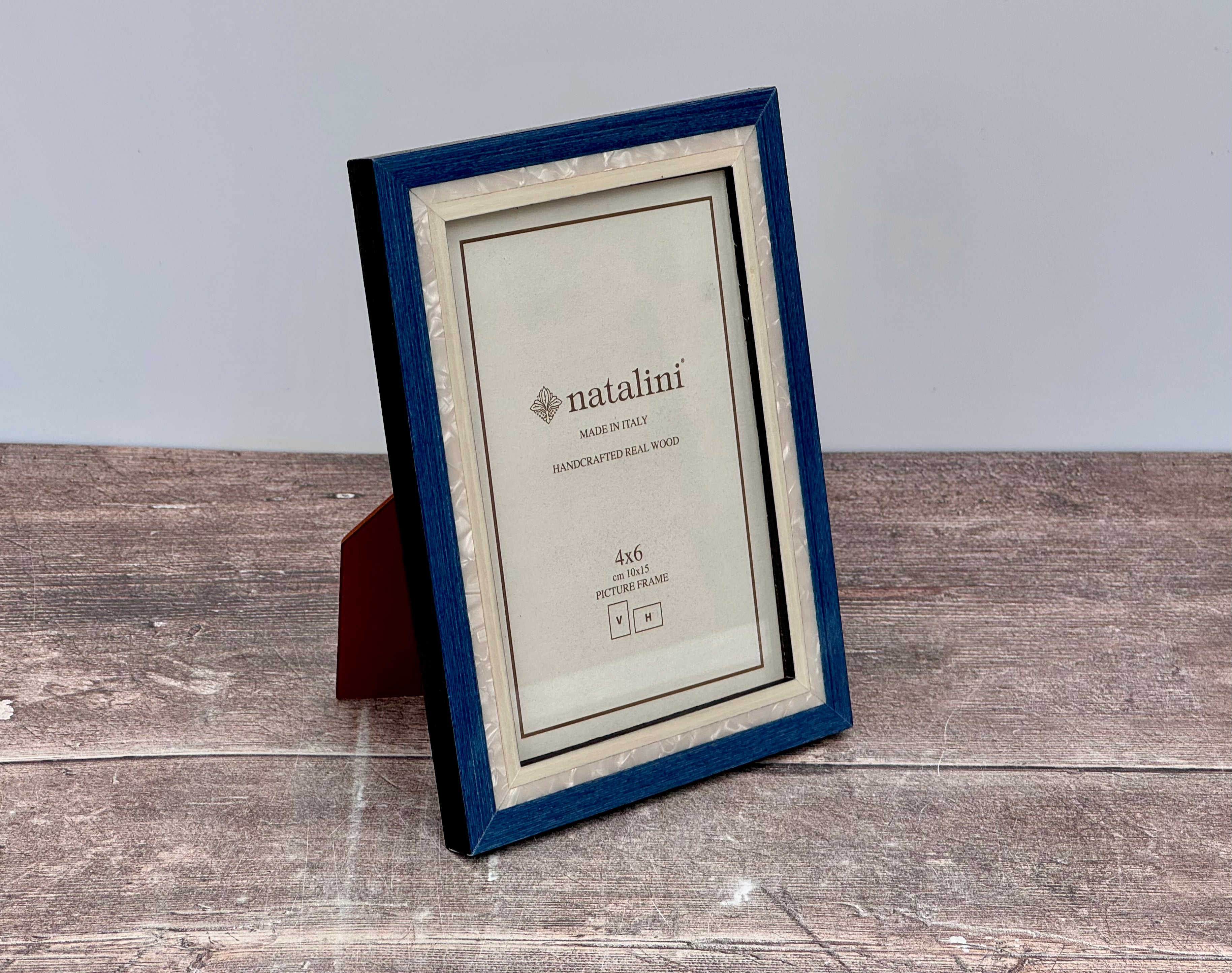 Natalini Blue and Shell Photo Frame 4 x 6 – Hampton Homeware