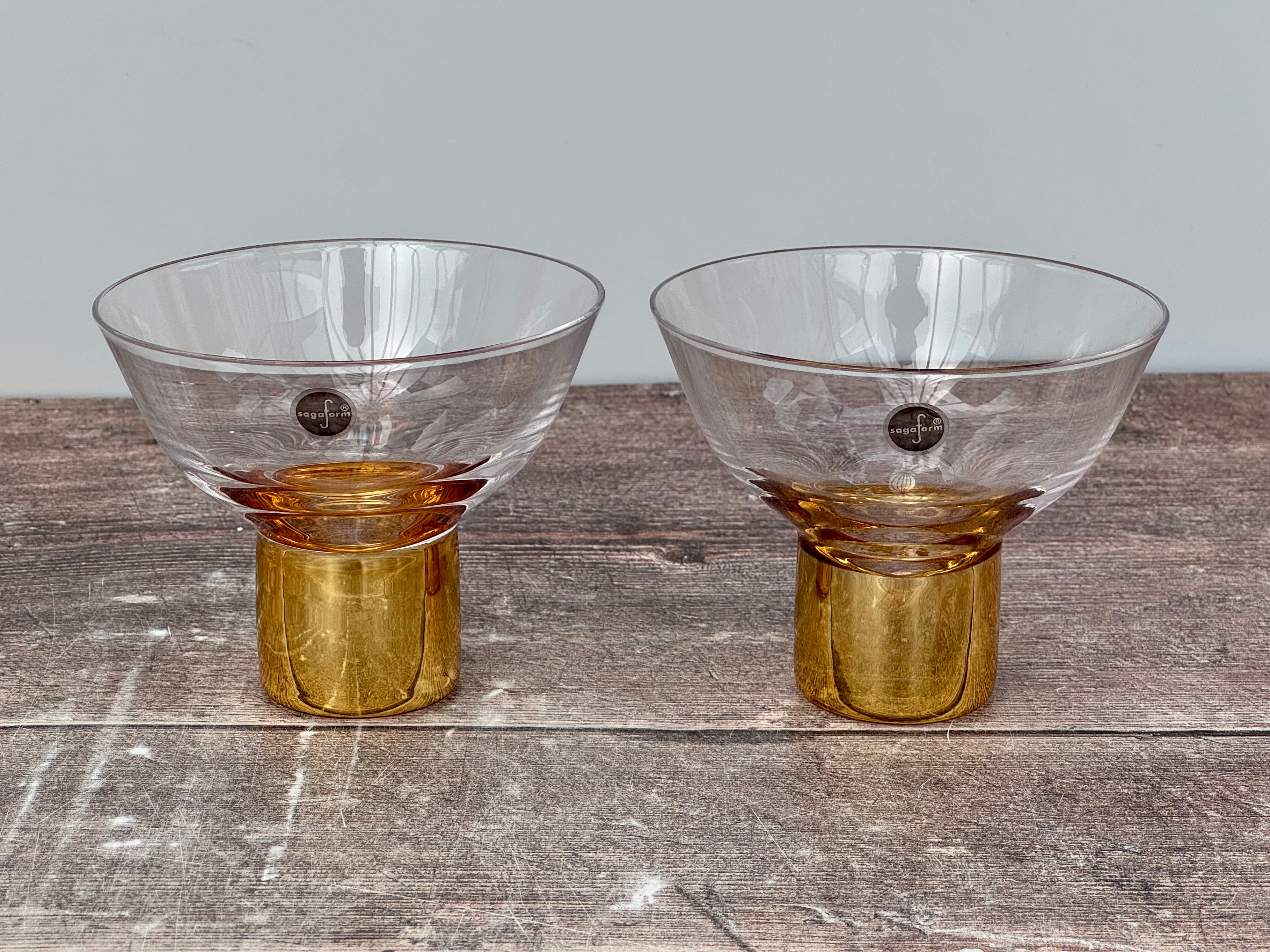 Pair of Gold Base Cocktail Saucer/Glasses – Hampton Homeware